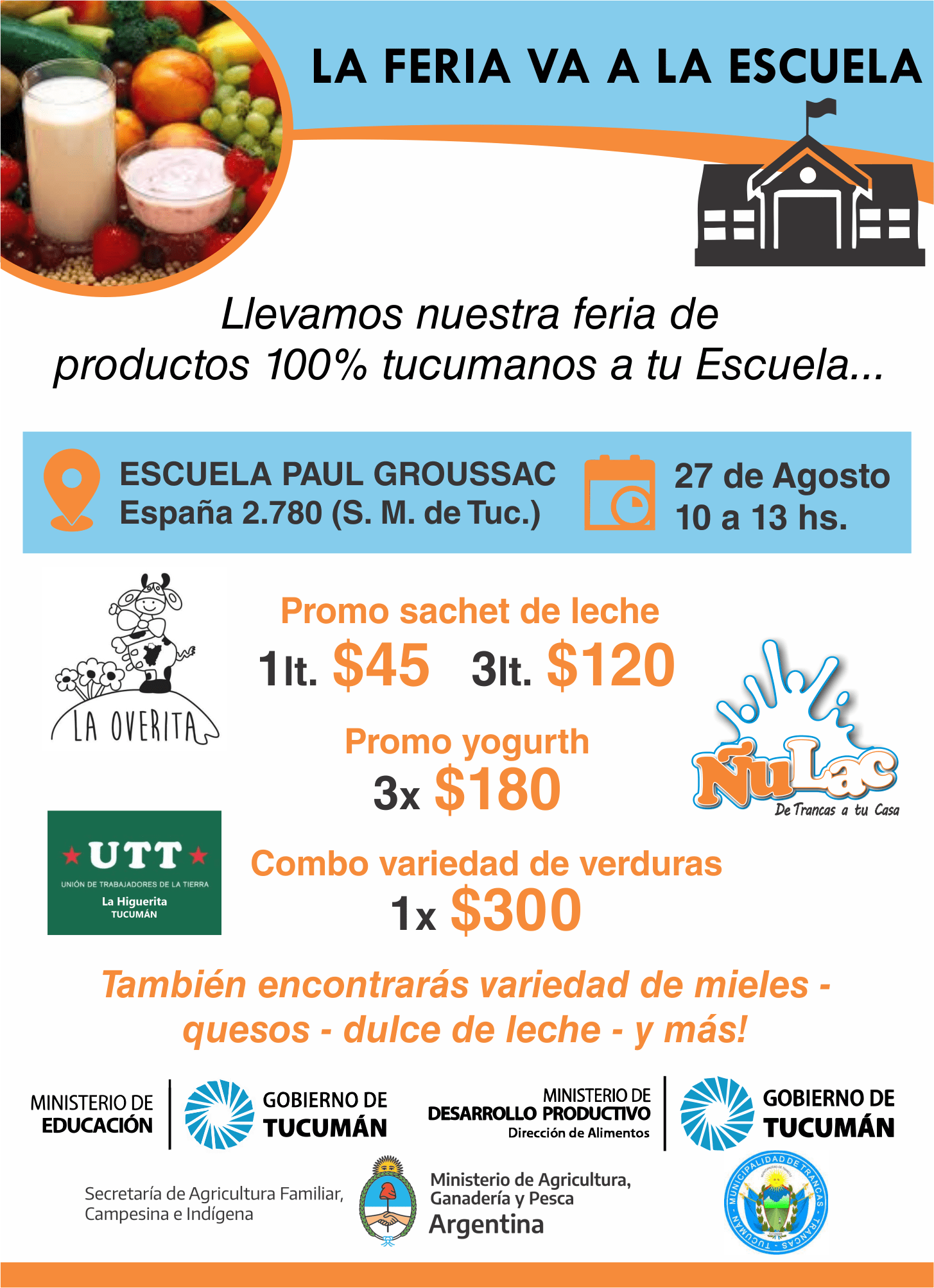 LA FERIA VA A LA ESCUELA: 1° EDICIÓN - Secretaría de Producción